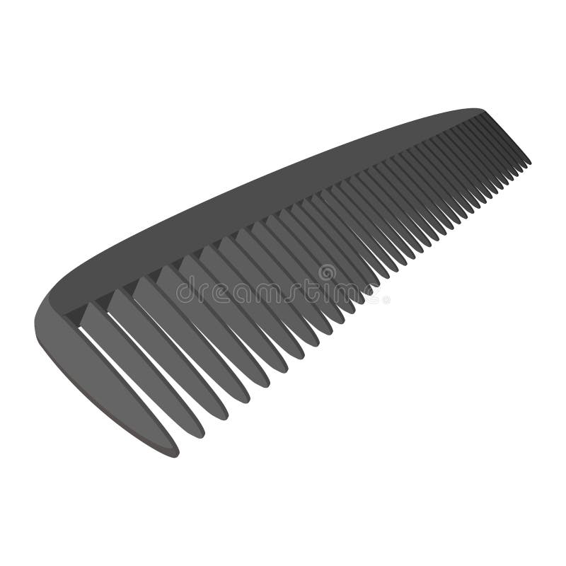 Black Plastic Comb Cartoon Icon Stock Vector - Illustration of icon ...