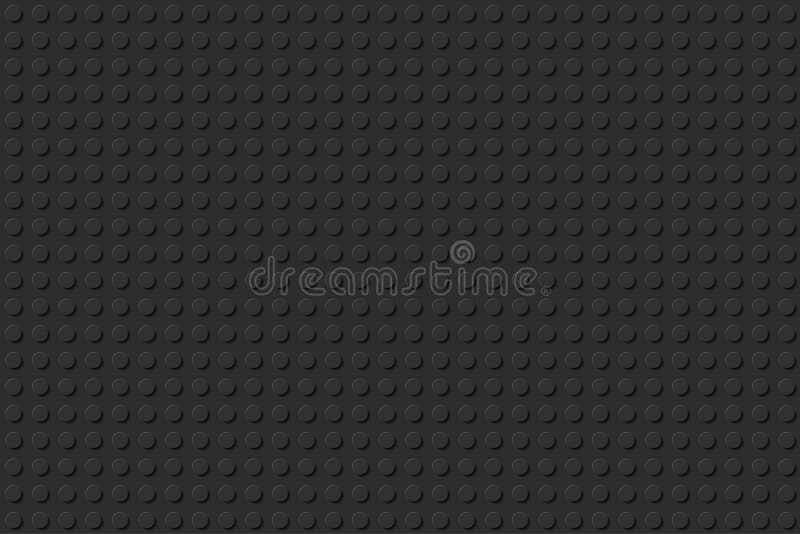 Black Plastic Construction Plate. Plastic Toy Blocks or Bricks with ...