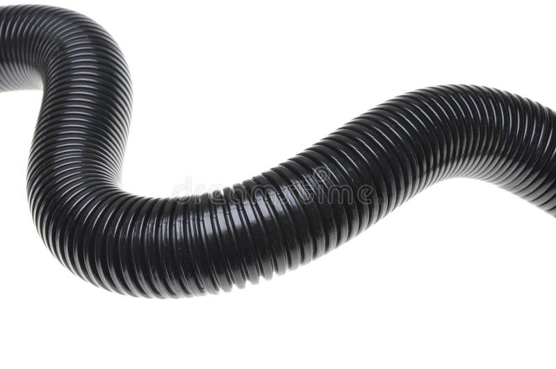 Black Plastic Corrugated Pipe Stock Photo - Image of infrastructure ...