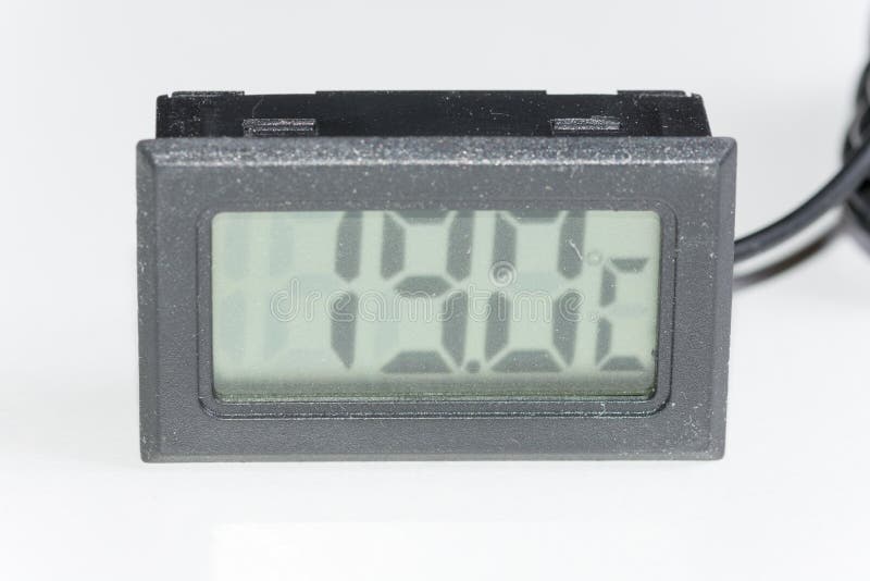 Black Plastic Digital Thermometer Stock Image - Image of measure ...