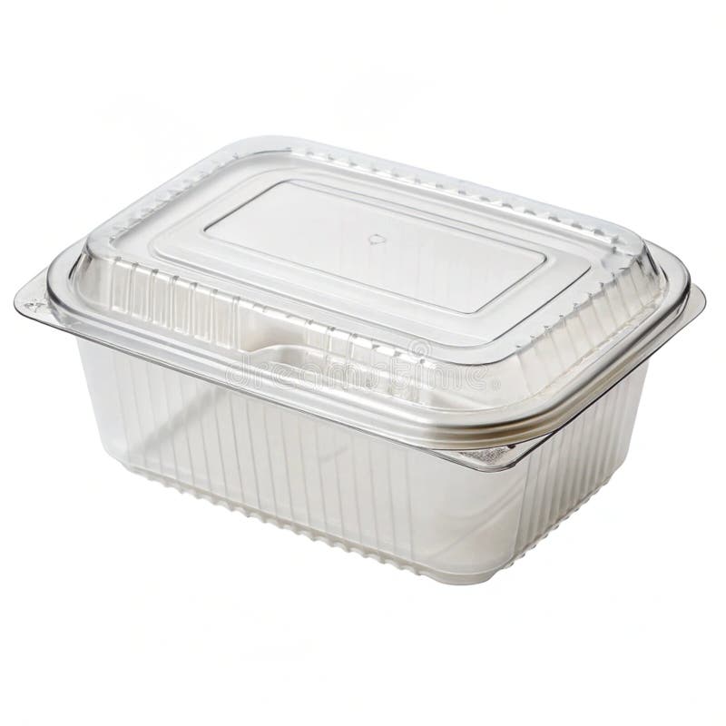 Black Plastic Food Container Isolated on White Stock Illustration ...