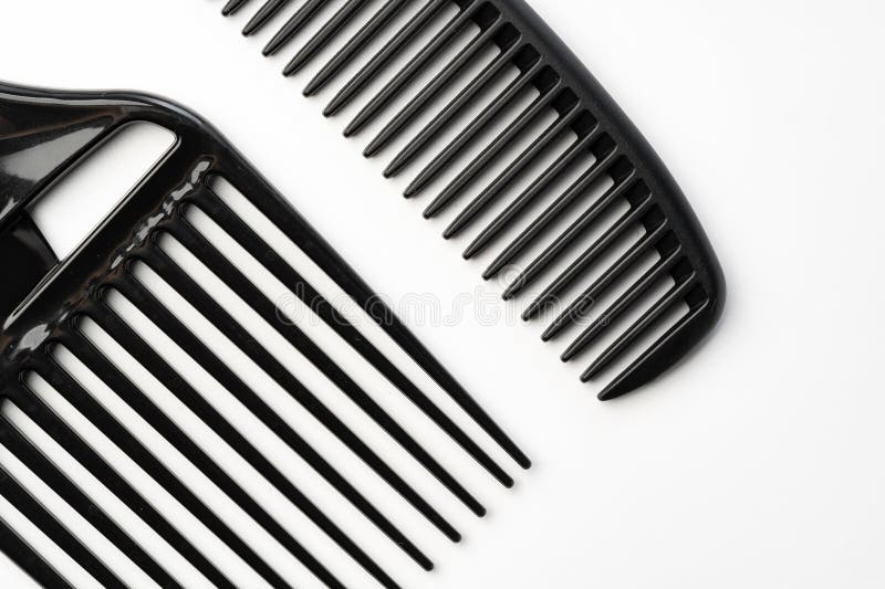 Black Plastic Hair Comb Isolated on White Background Stock Photo ...