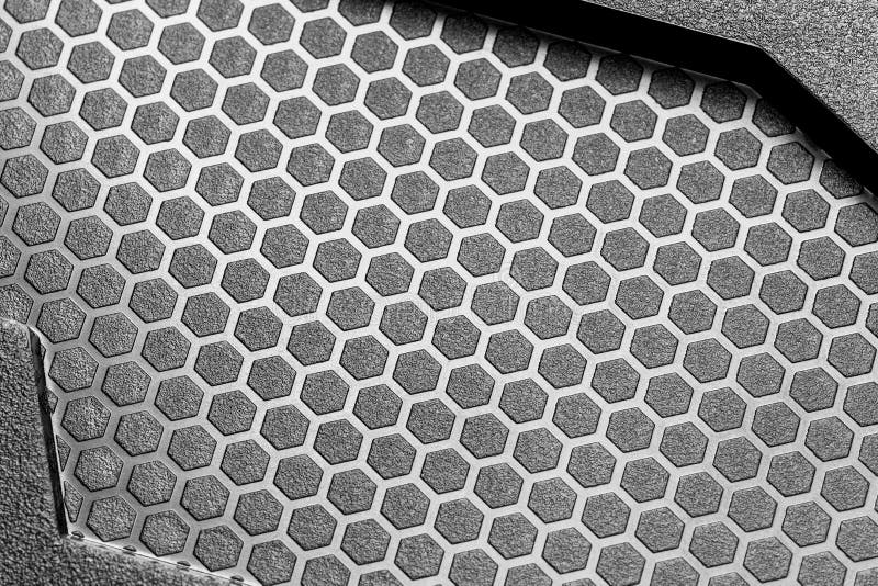 Black Plastic with a Hexagonal Texture. Abstract Technology Background ...