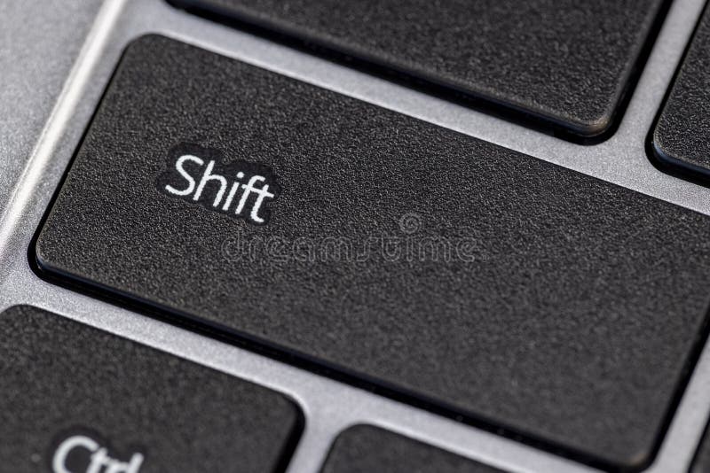 Black Plastic Keyboard from Computer, Close Up Stock Image - Image of ...