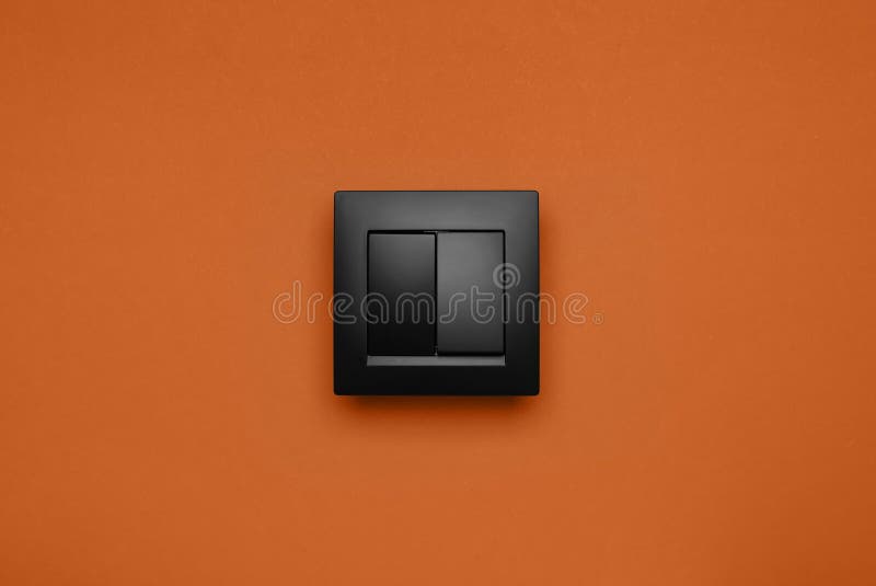 MINIMAL SWITCH on the WALL stock image. Image of energy - 156306169