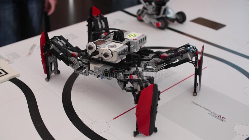 Mechanical Spider Robot Infinity Loop Stock Video - Video of metallic ...