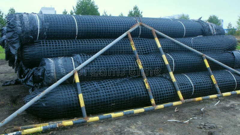Plastic Mesh Rolls for Road Construction Stabilizing the Ground Stock ...