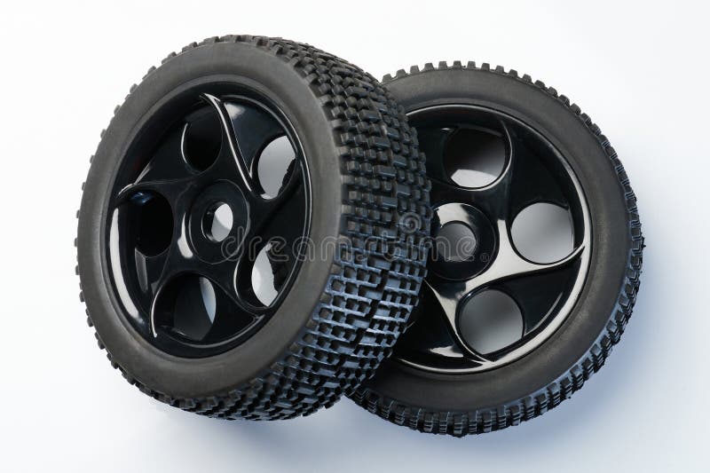 Black Plastic Offroad Wheels Stock Photo - Image of black, rubber ...