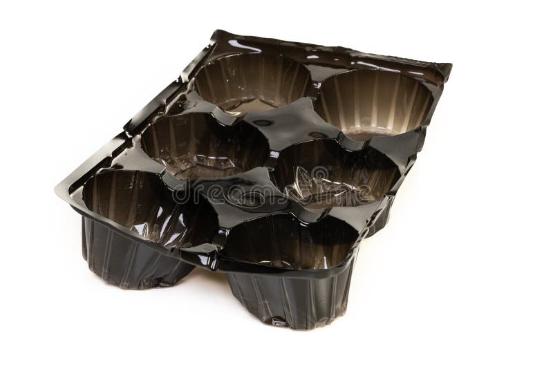 Black Plastic Packaging Box Tray Liner Stock Photo - Image of ...