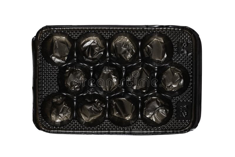 Black Plastic Packaging Box Tray Liner Stock Image - Image of packing ...