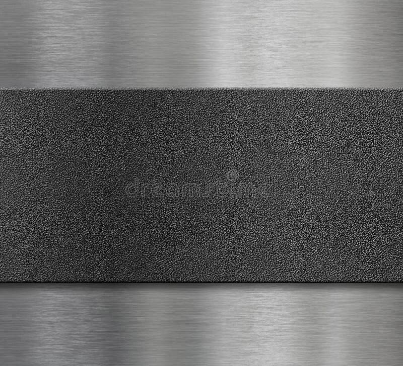 Black Plastic Plate Over Metal Panel Stock Image - Image of aluminum ...