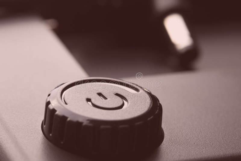 Black Plastic Power on Off Button with Power Adjustment. 12 Volt Plug ...