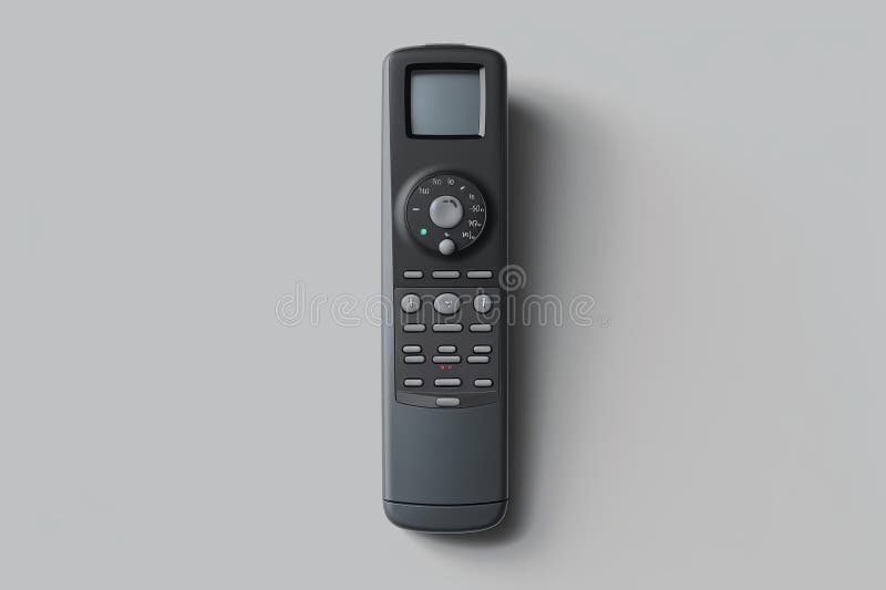 Black Plastic Remote Control Lying on White Background Stock Photo ...