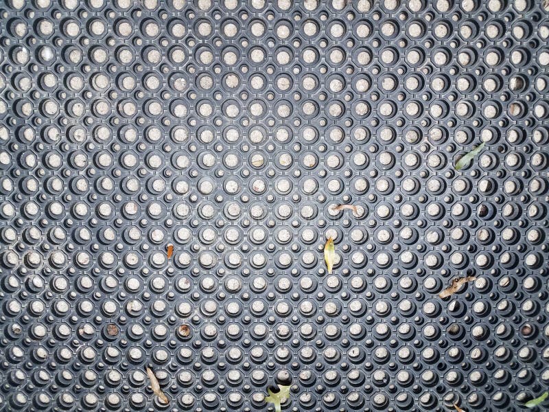 Black Plastic or Rubber Mat with Circles Stock Image - Image of circles ...
