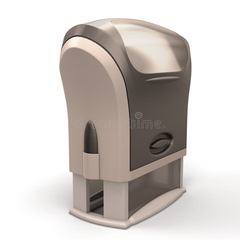 Black plastic stamp. stock illustration. Illustration of paper - 49227844