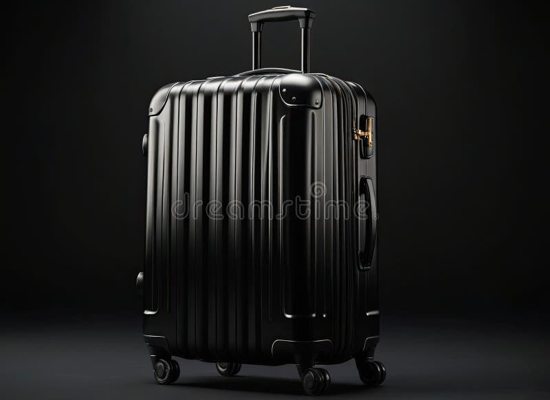 Black Plastic Suitcase. Generative AI Stock Illustration - Illustration ...