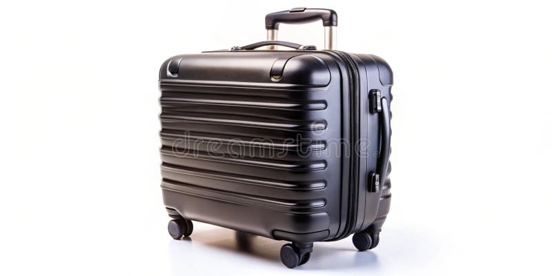 Black Plastic Suitcase on White Background Stock Illustration ...