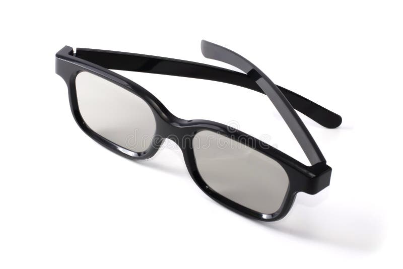 Black Plastic Sun Protective 3d Glasses Stock Image - Image of cinema ...