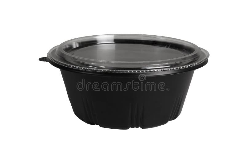 Black Plastic Takeaway Container Stock Image - Image of shot, fast ...