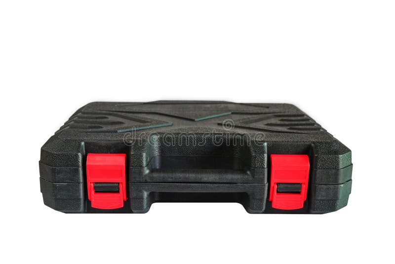 Black Plastic Tool Box Case with Handle , Stock Image - Image of tool ...