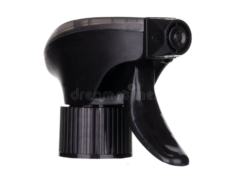 Black Plastic Trigger Spray Head Side View Stock Image - Image of side ...