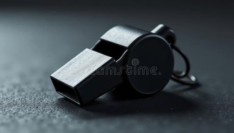Black Plastic Whistle, Textured Surface, Side View, Dark, Device Stock ...