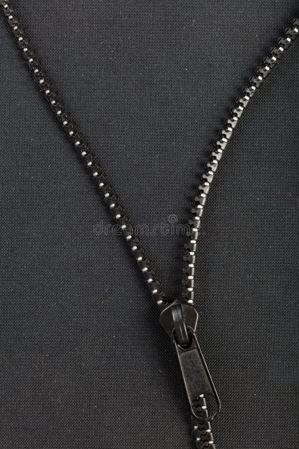 Black plastic zipper stock image. Image of lock, fastener - 96529415