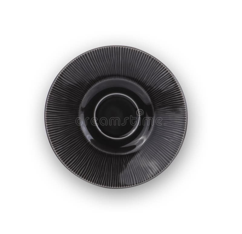 Plate Ceramic Top View on White Background Stock Photo - Image of dish ...