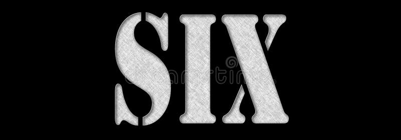 Word SIX punched stock illustration. Illustration of punched - 246921364