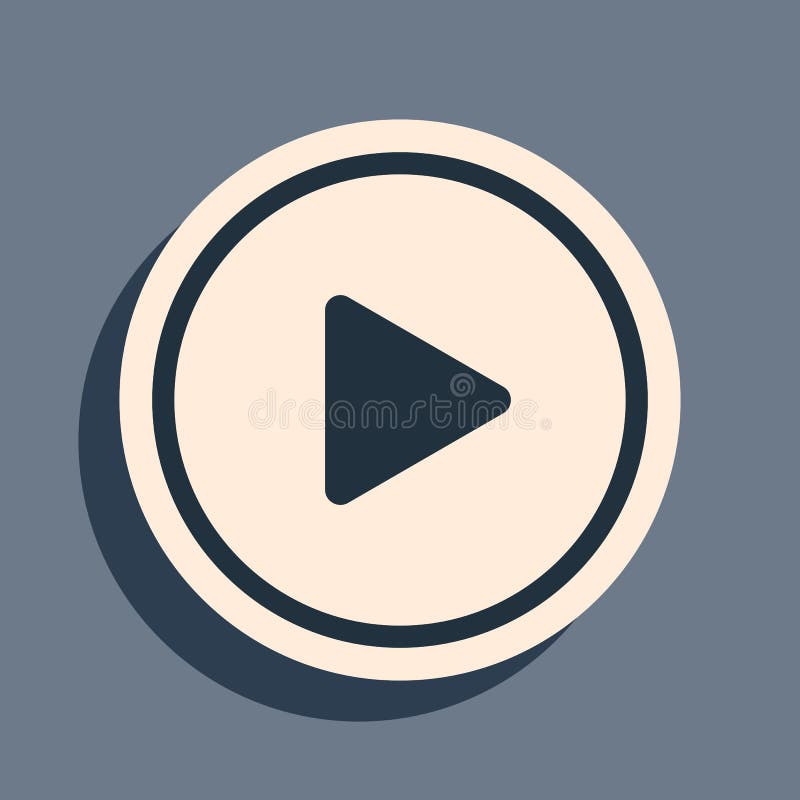 Black Play Video Icon Isolated on Grey Background. Film Strip with Play ...