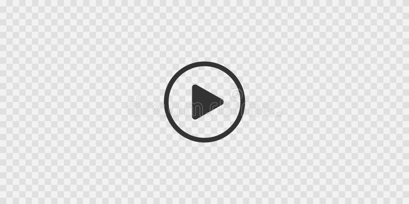 Black Play Icon on Transparent Background Texture. Video Player ...