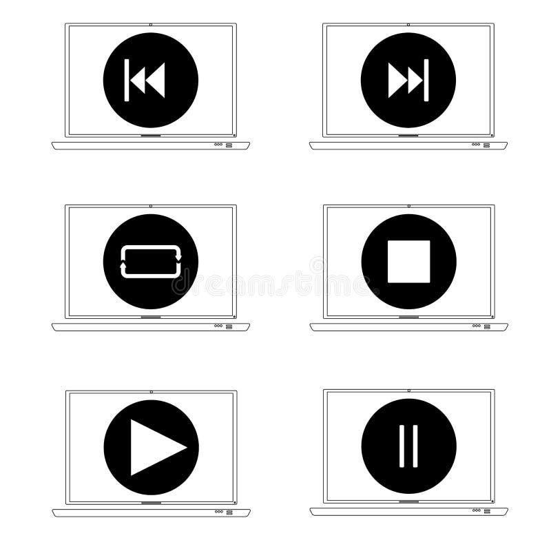 Black MP4 Player with Headphones. Vector Illustration Stock Vector ...