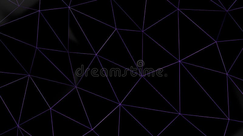 Black Plexus Abstract Geometric Background with Triangles 3d Render ...