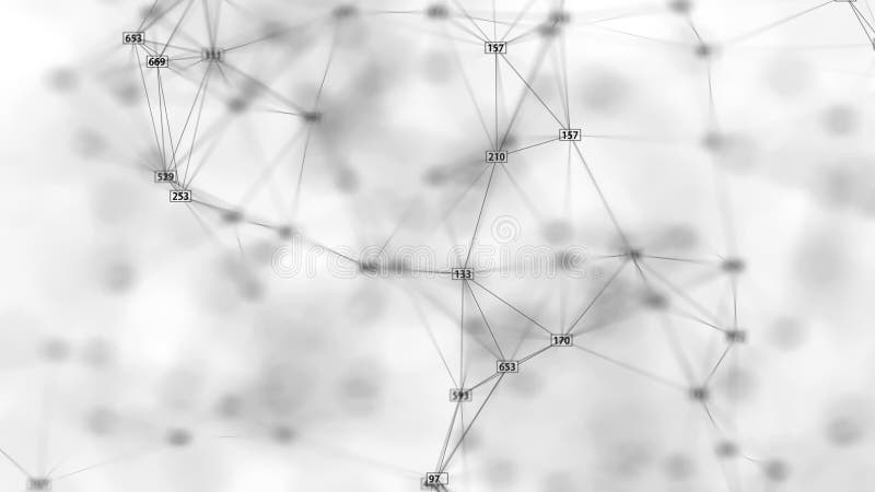 Black Plexus with Digital Counters on a White Background Stock ...