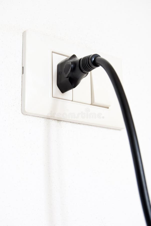 Black plug stock image. Image of home, connection, interior - 22122675