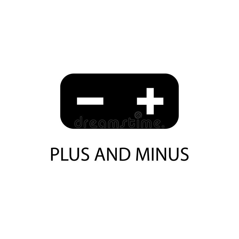 Black Plus and Minus Sign Icon. Vector Illustration Eps 10 Stock ...