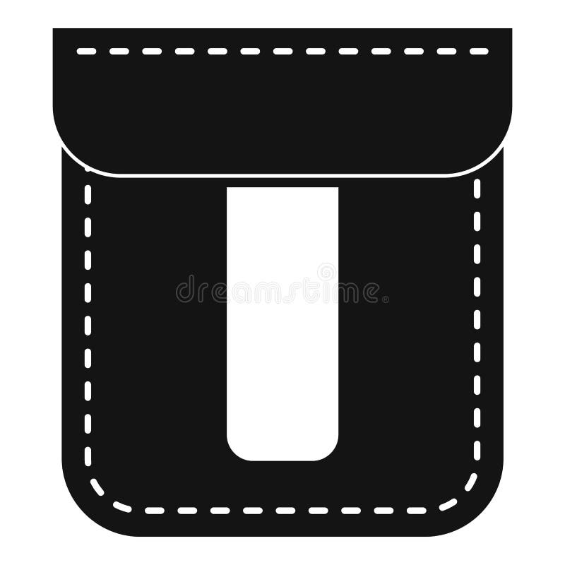 Black Pocket Icon, Simple Style Stock Vector - Illustration of fabric ...