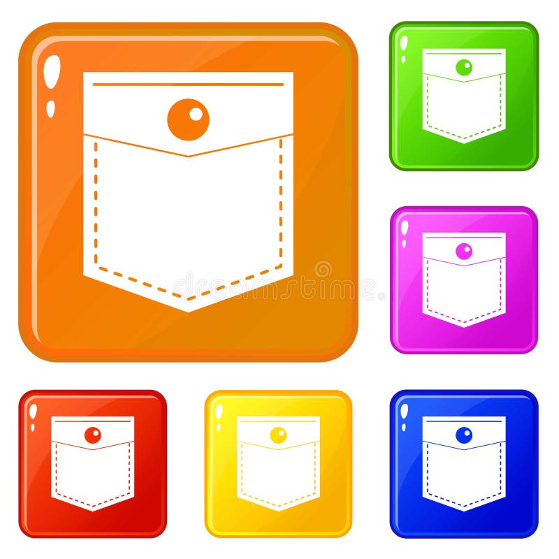 Pocket Symbol Icon, Outline Style Stock Vector - Illustration of empty ...