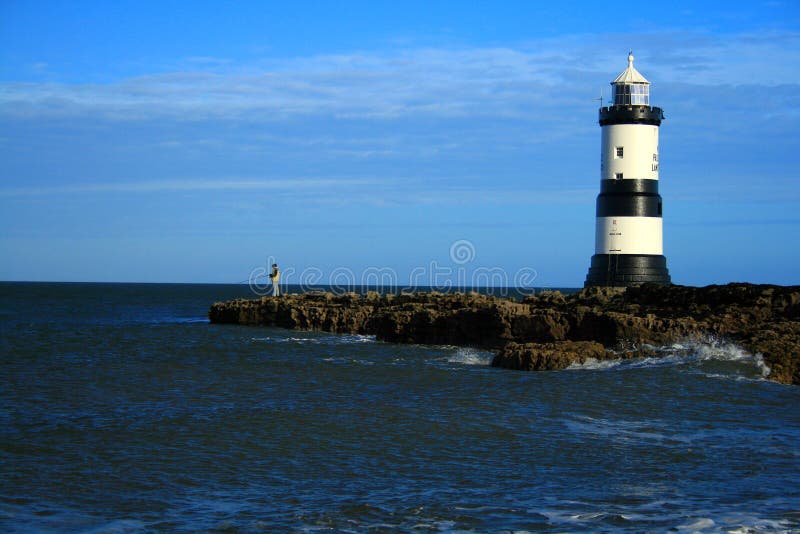 Black Point lighthouse stock image. Image of fisherman - 9445121