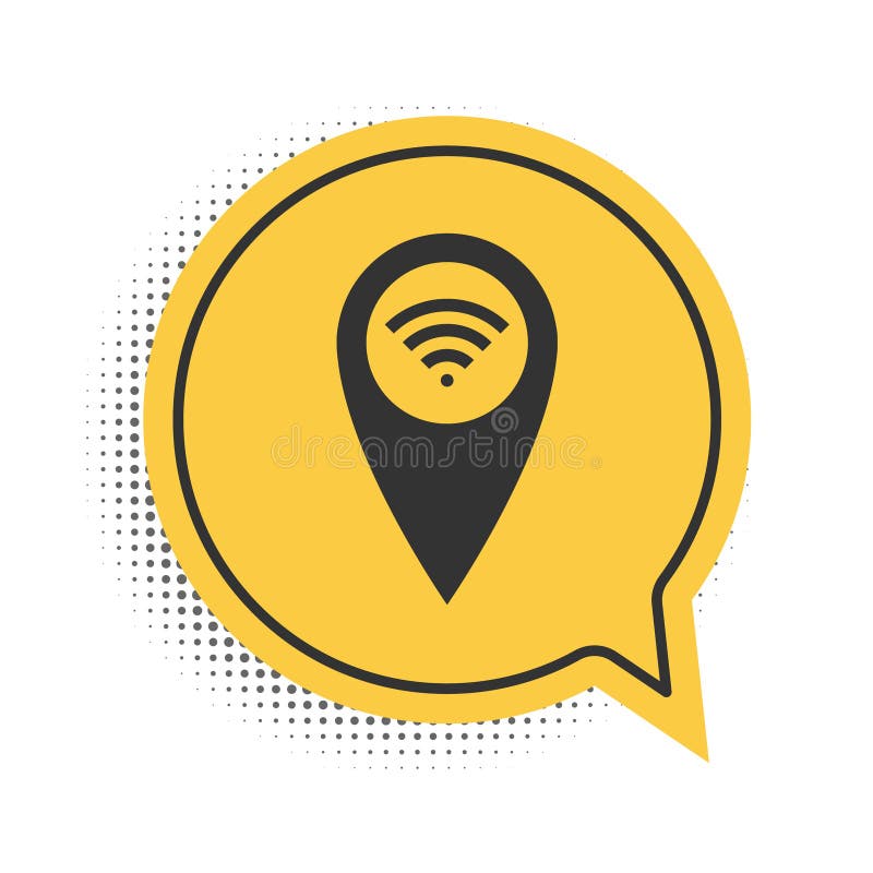 Pointer and Wifi Logo Icon. Map Pointer Internet Vector Illustration ...