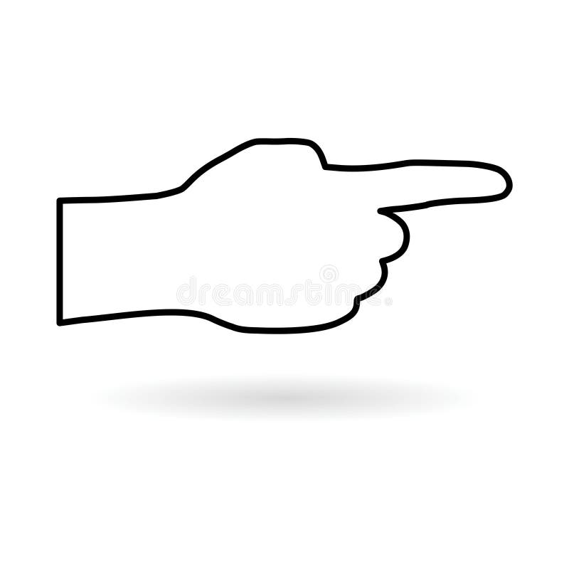 Black Pointing Finger Icon or Logo Stock Vector - Illustration of ...