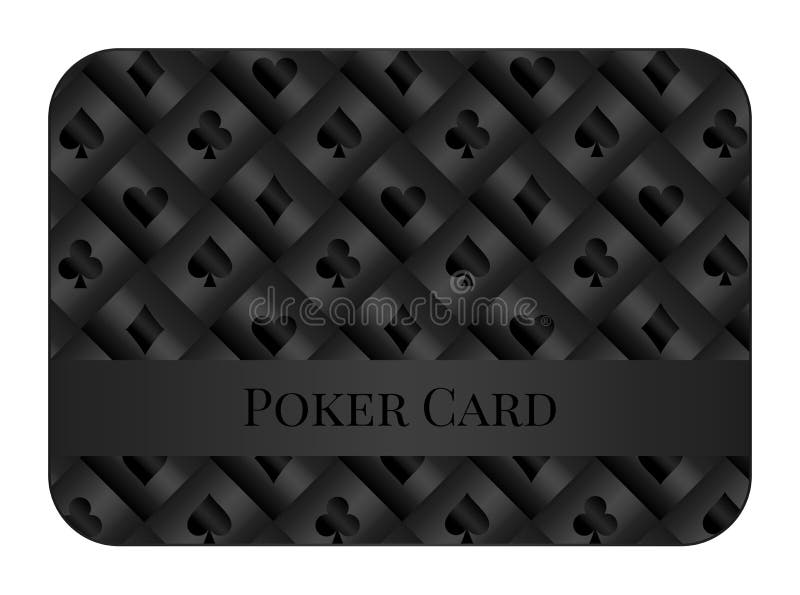 Black Poker Card with Pattern Composed from Clubs, Stock Illustration ...