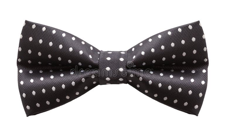 Black Polka Dot Bow Tie Front Stock Photo - Image of formal, polka: 153389464