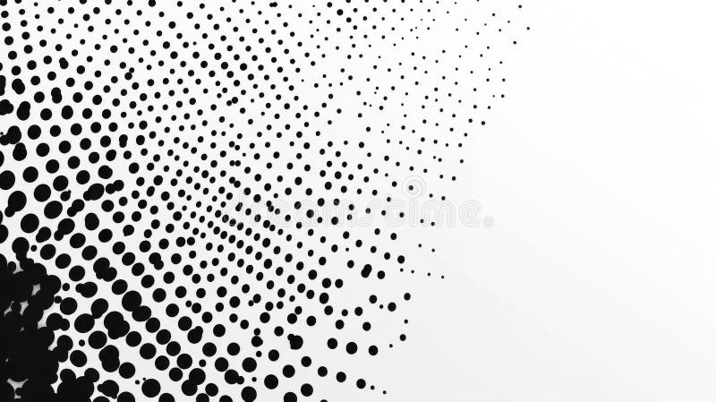Black Polka Dots Fade into White Background with a Gradient Theme Stock ...
