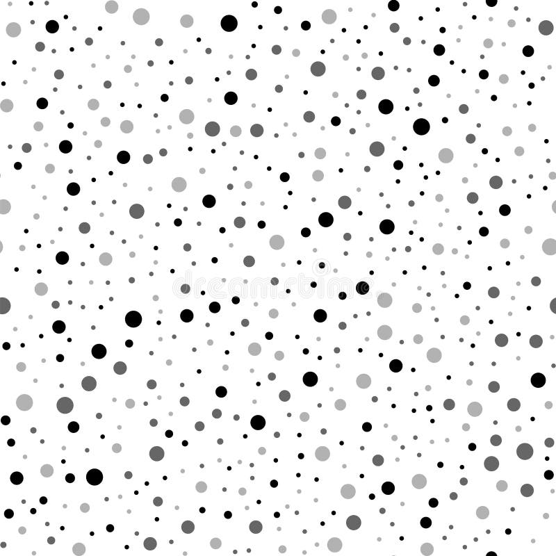 Random Scattered Polka Dots, Abstract Black And White Background Stock ...