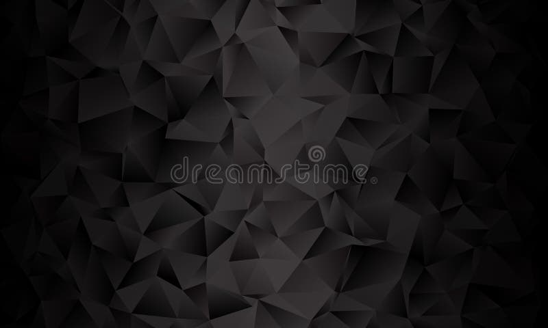 Black Polygon Background. Vector Imitation of the 3D Illustration Stock ...