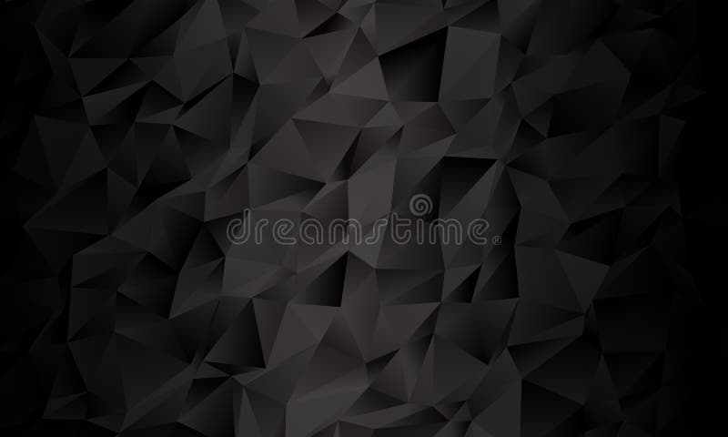 Black Polygon Background. Vector Imitation of the 3D Illustration Stock ...