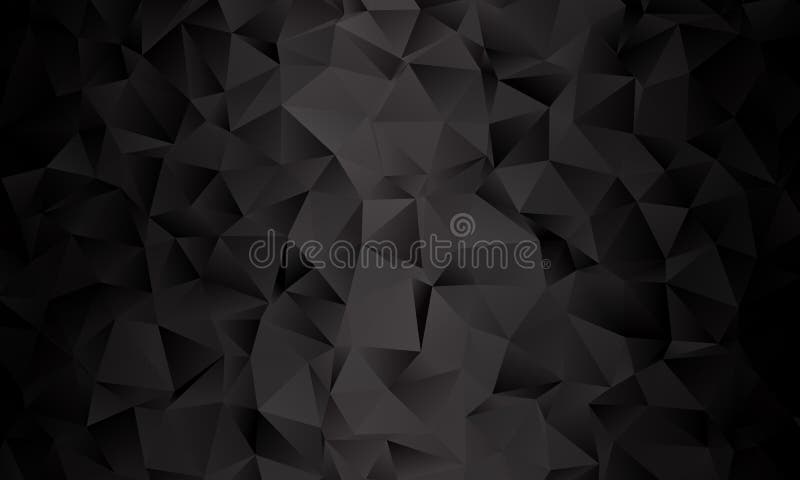 Black Polygon Background. Vector Imitation of the 3D Illustration Stock ...