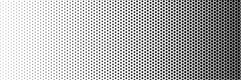 Black Polygon Halftone Dots Effect in Black and White Color. Stock ...