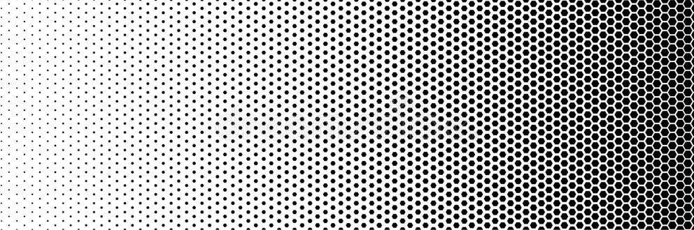 Black Polygon Halftone Dots Effect in Black and White Color. Stock ...